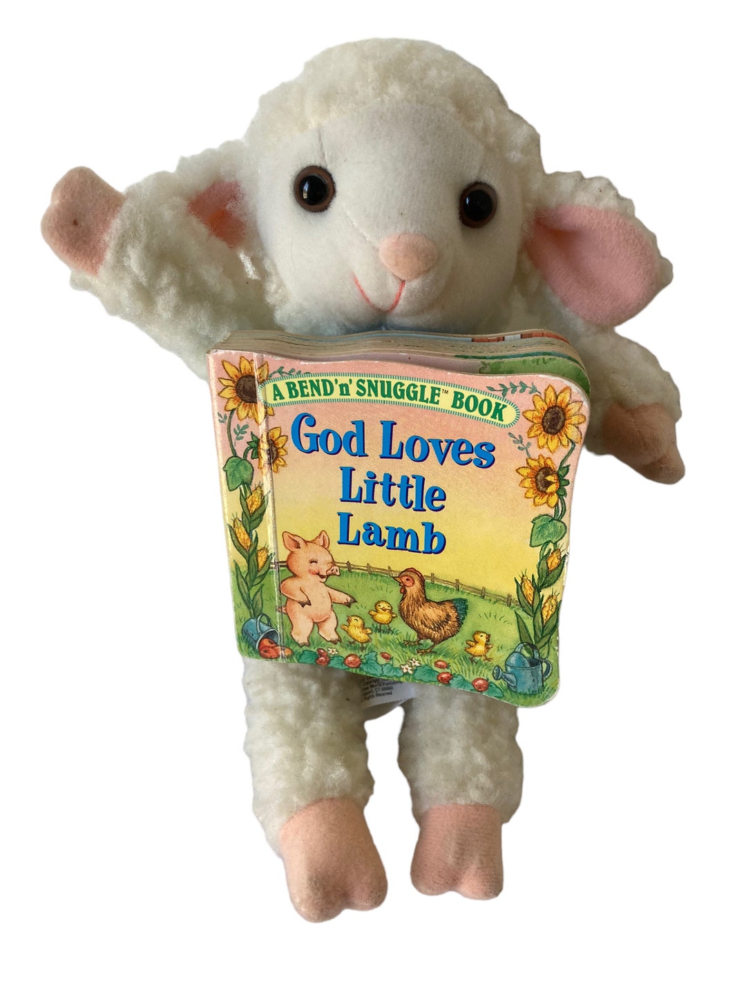 God Loves Little Lamb Bend N Snuggle Book Plush 1998 Vintage Joshua ...