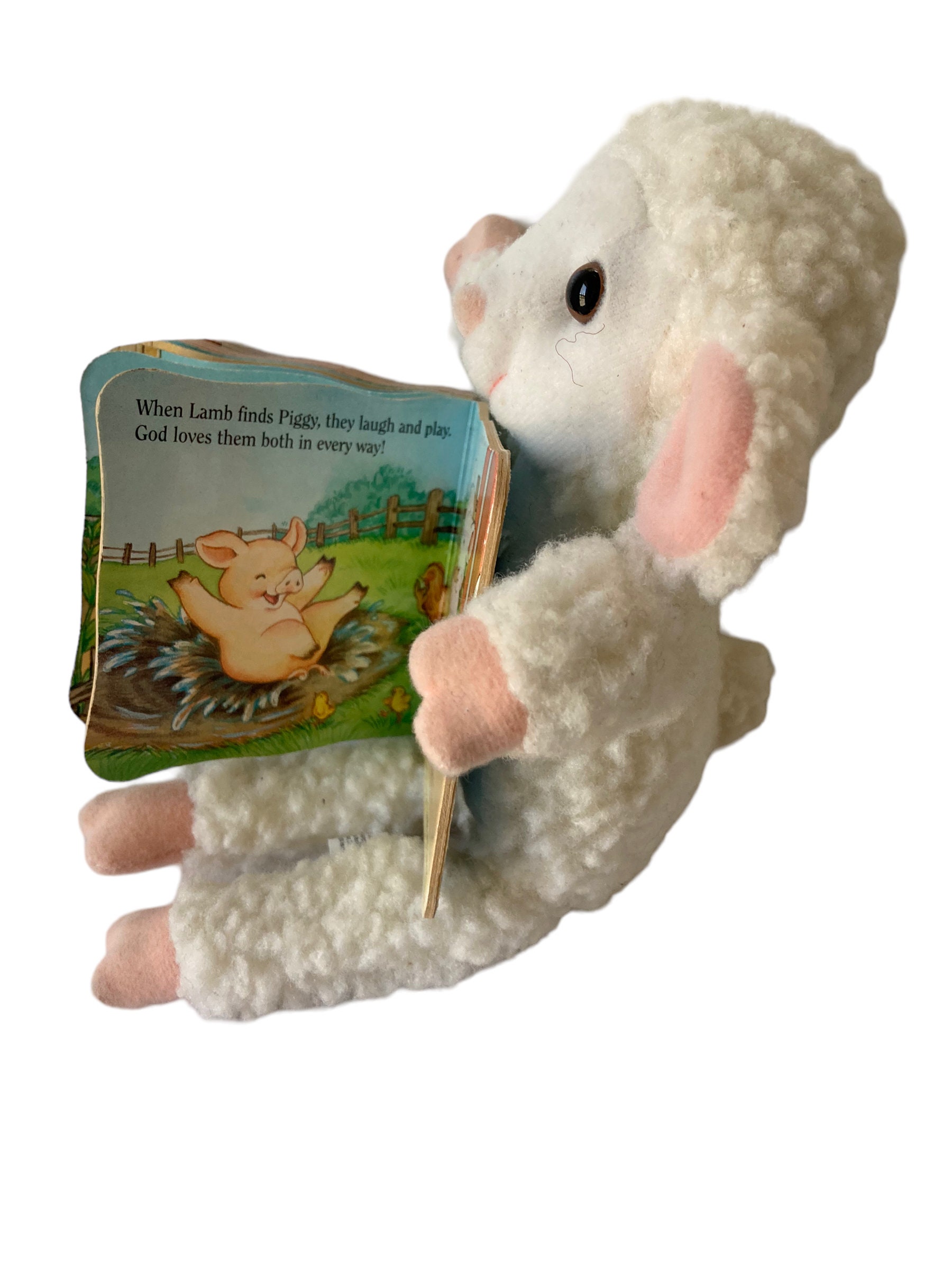 God Loves Little Lamb Bend N Snuggle Book Plush 1998 Vintage Joshua ...