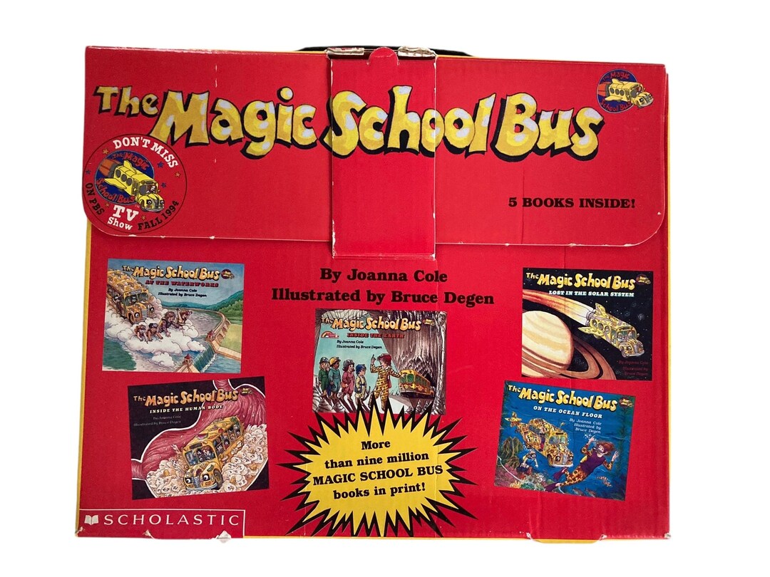 The Magic School Bus Box Set 5 Books in Briefcase 1994 Scholastic. - Etsy