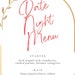 Dinner Menu Template | Date Night, Girls Night, Any Occasion - Etsy