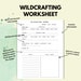 Foraging Journal Worksheet Printable for Apothecaries - Etsy