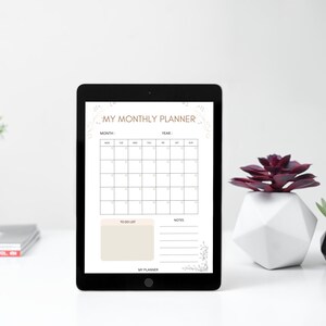 Monthly Digital Planner, Planner Notepad, Daily Journal, iPad Planner ...