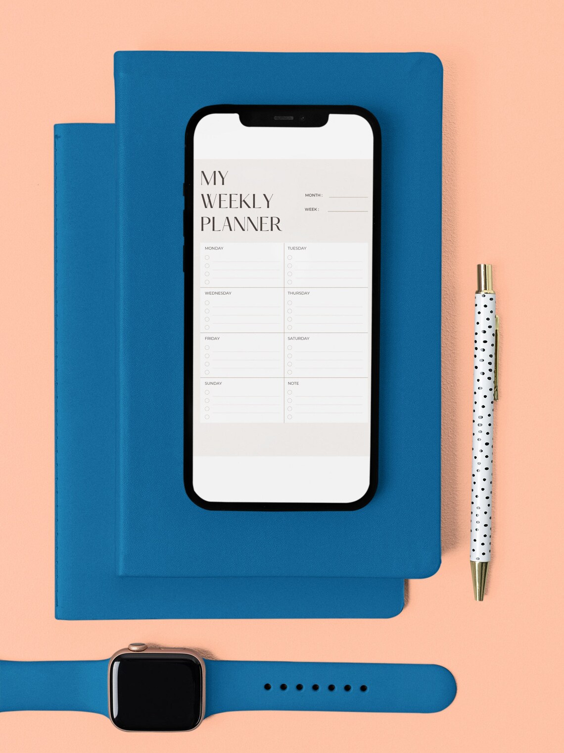Weekly Digital Planner, Planner Notepad, Daily Journal, iPad Planner ...