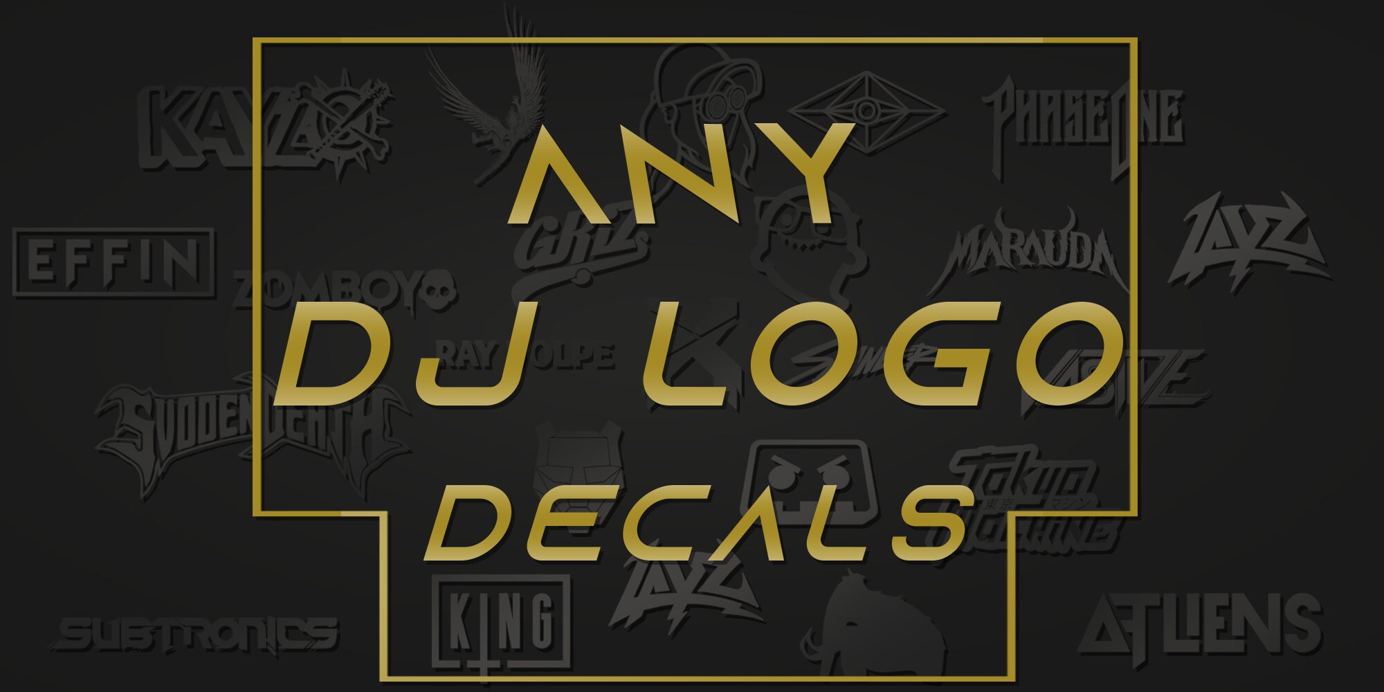 Any Custom Dj Vinyl Decal SVG Sticker EDM Dubstep Rave - Etsy
