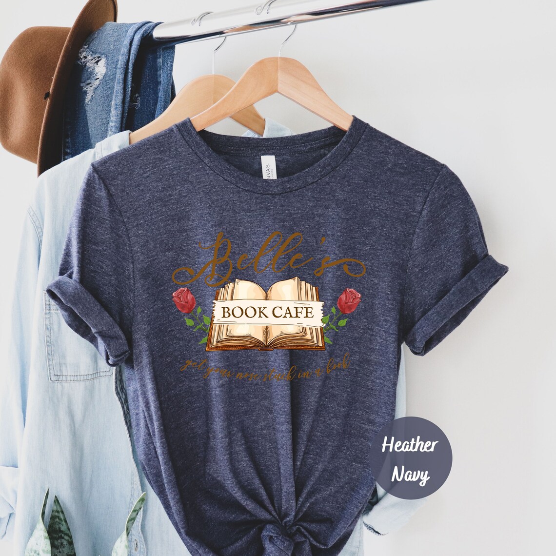 Belle's Book Club Shirt Belle's Book Cafe Shirt - Etsy