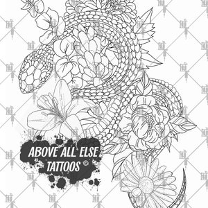 Snake in Floral Bouquet - Etsy