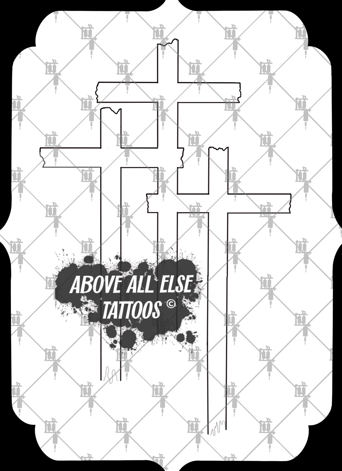 Three Painted Crosses - Etsy