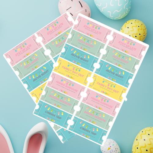 Easter Coupons, Easter Bunny Coupons, Printable Easter Egg Coupons for ...