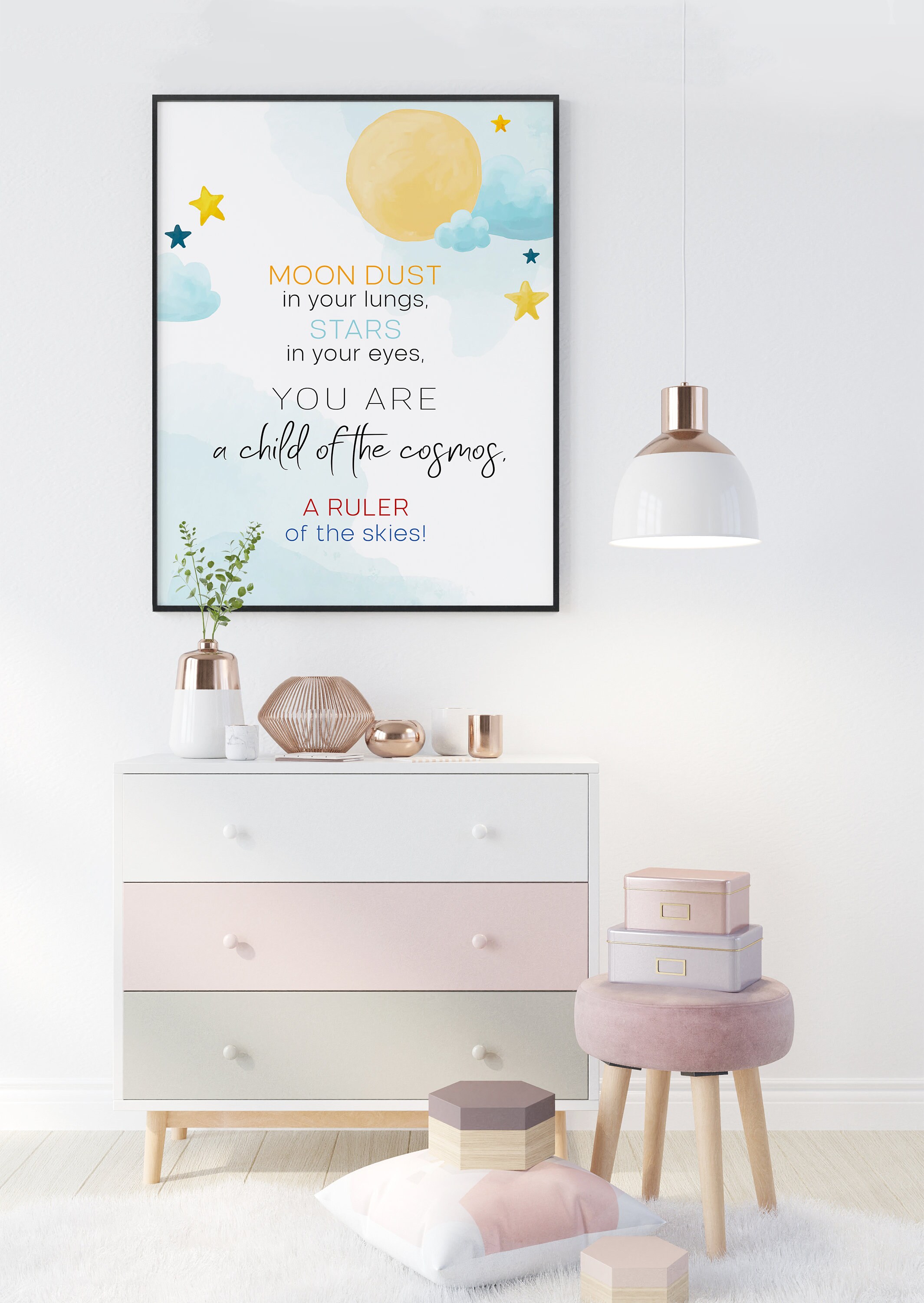 You Are a Child of Cosmos Inspirational Quote Print - Etsy