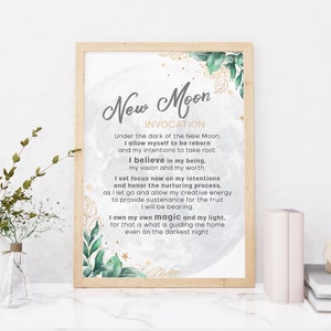 New Moon Invocation Moon Phases Manifestation Moon Magic - Etsy