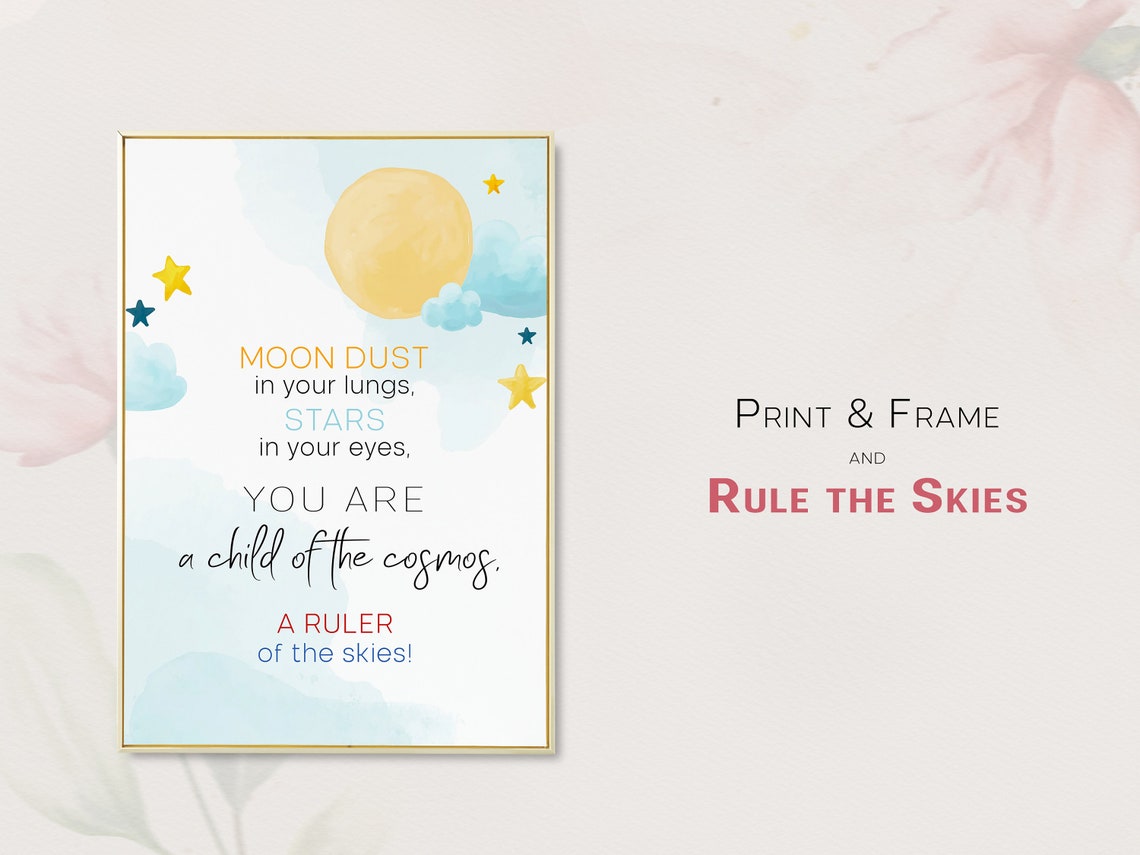 You Are a Child of Cosmos Inspirational Quote Print - Etsy