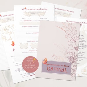 Synchronicities & Signs Journal Synchronicity Tracker Signs and Symbols ...