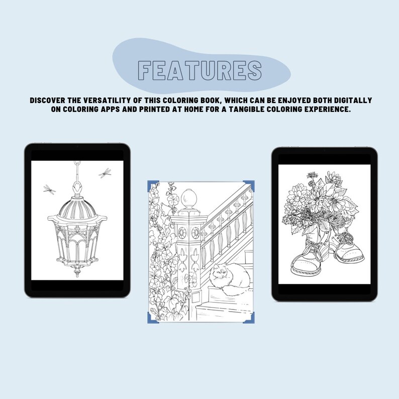 Garden Nature Coloring Book | Printable or Digital | 25 Pages - Etsy