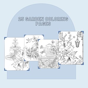 Garden Nature Coloring Book Printable or Digital 25 Pages - Etsy