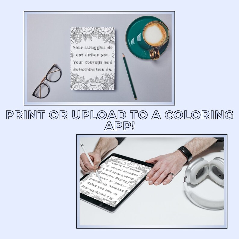 26 Positive Mental Health Quotes | Coloring Book | Digital or Printable ...