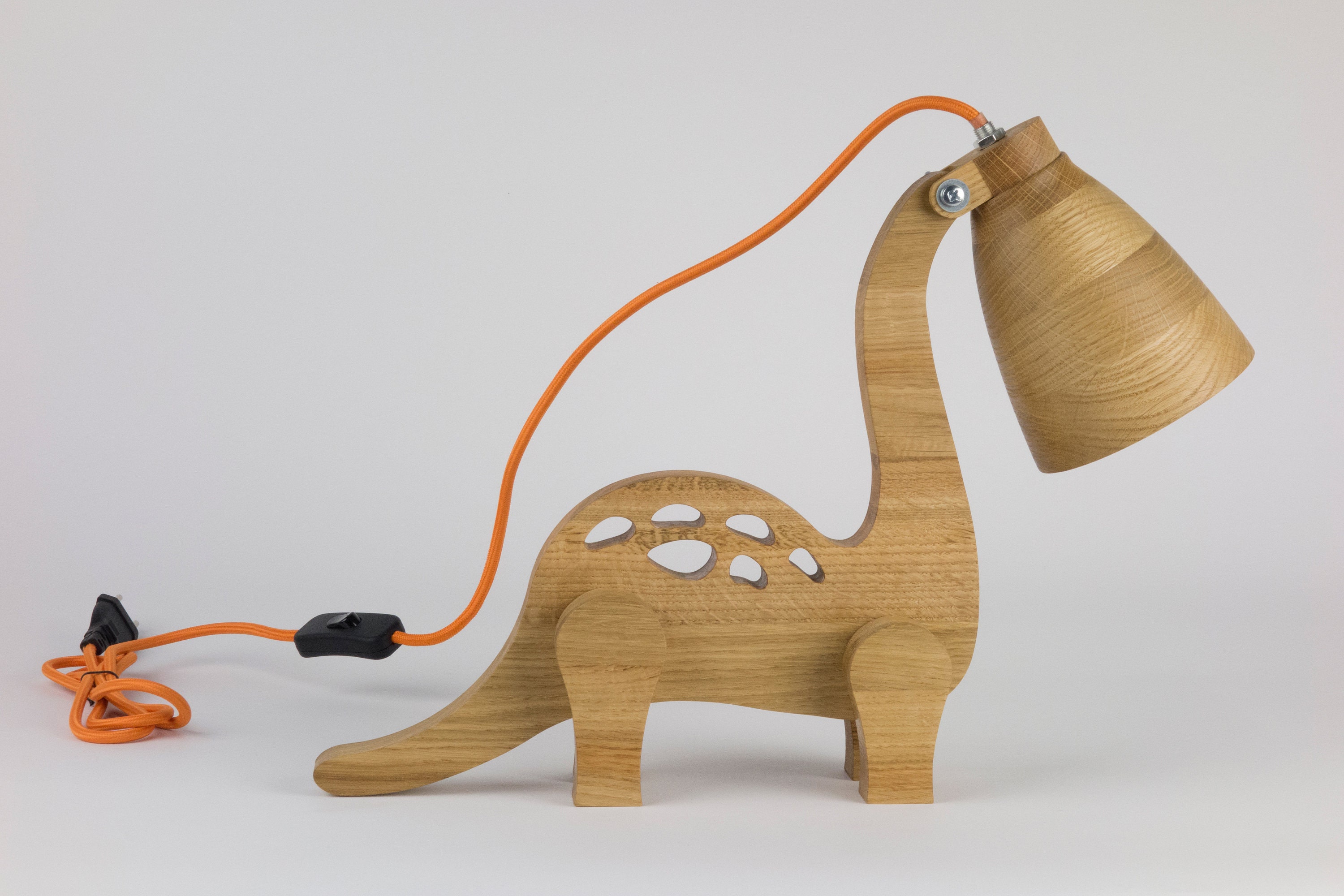 Dinosaur Table Lamp Oak Table Lamp Oak Lamp - Etsy