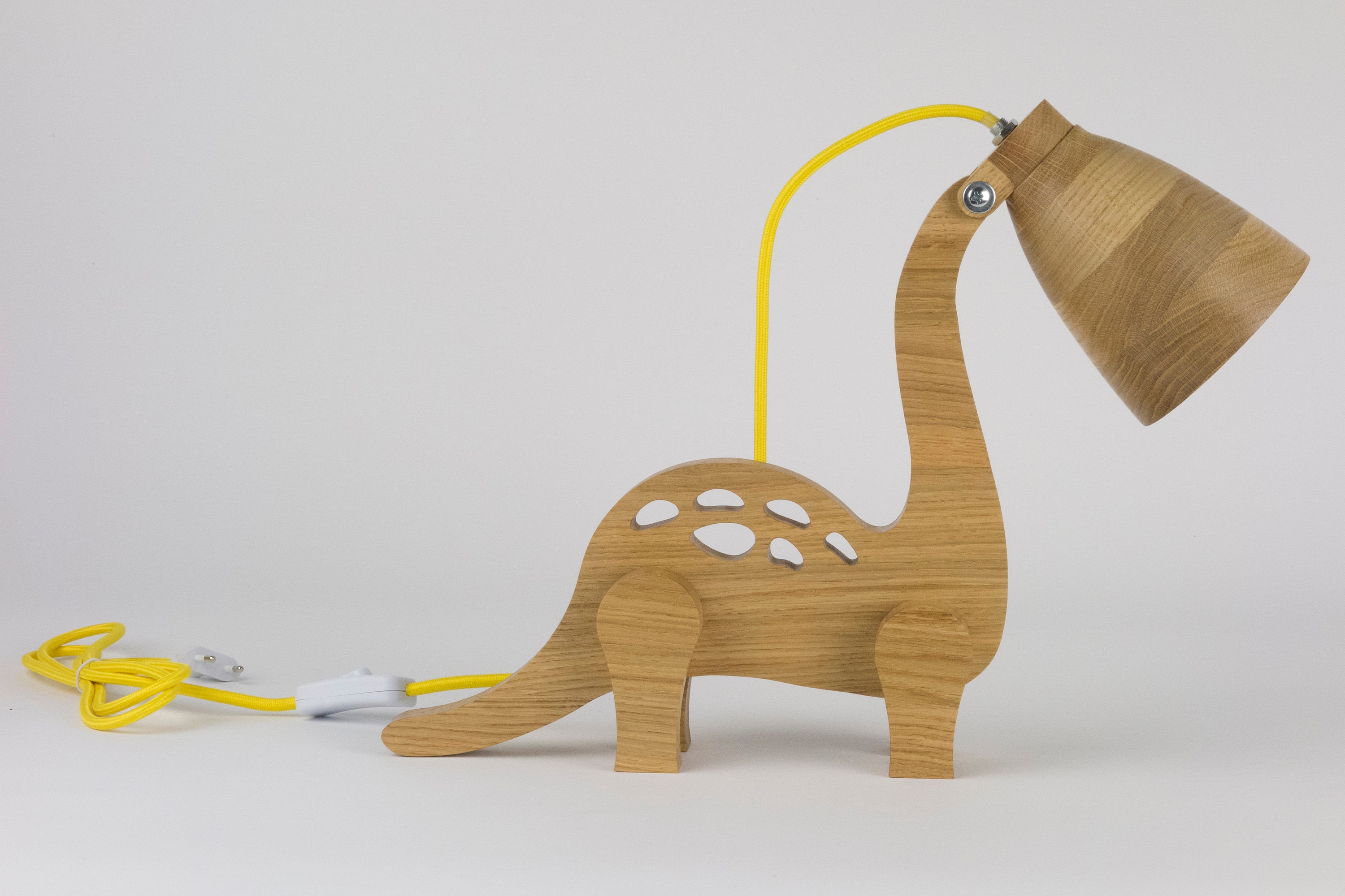 Dinosaur Table Lamp Oak Table Lamp Oak Lamp - Etsy