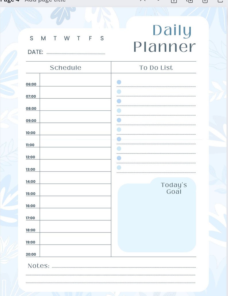 Editable Daily Planner Bundle, Canva Daily Planner, Daily Organization ...