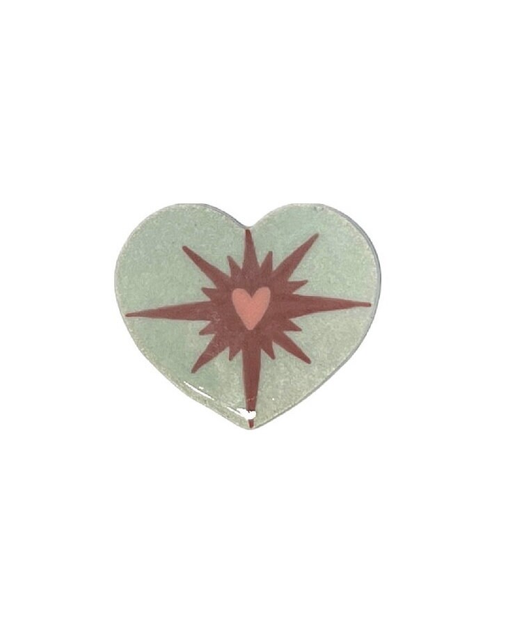Heart Shaped Ceramic Magnet - Etsy
