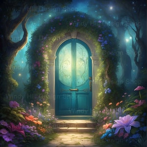 Dazzling Doors, 10 JPEG Bundle, Digital Scrapbook Junk Journal Paper ...