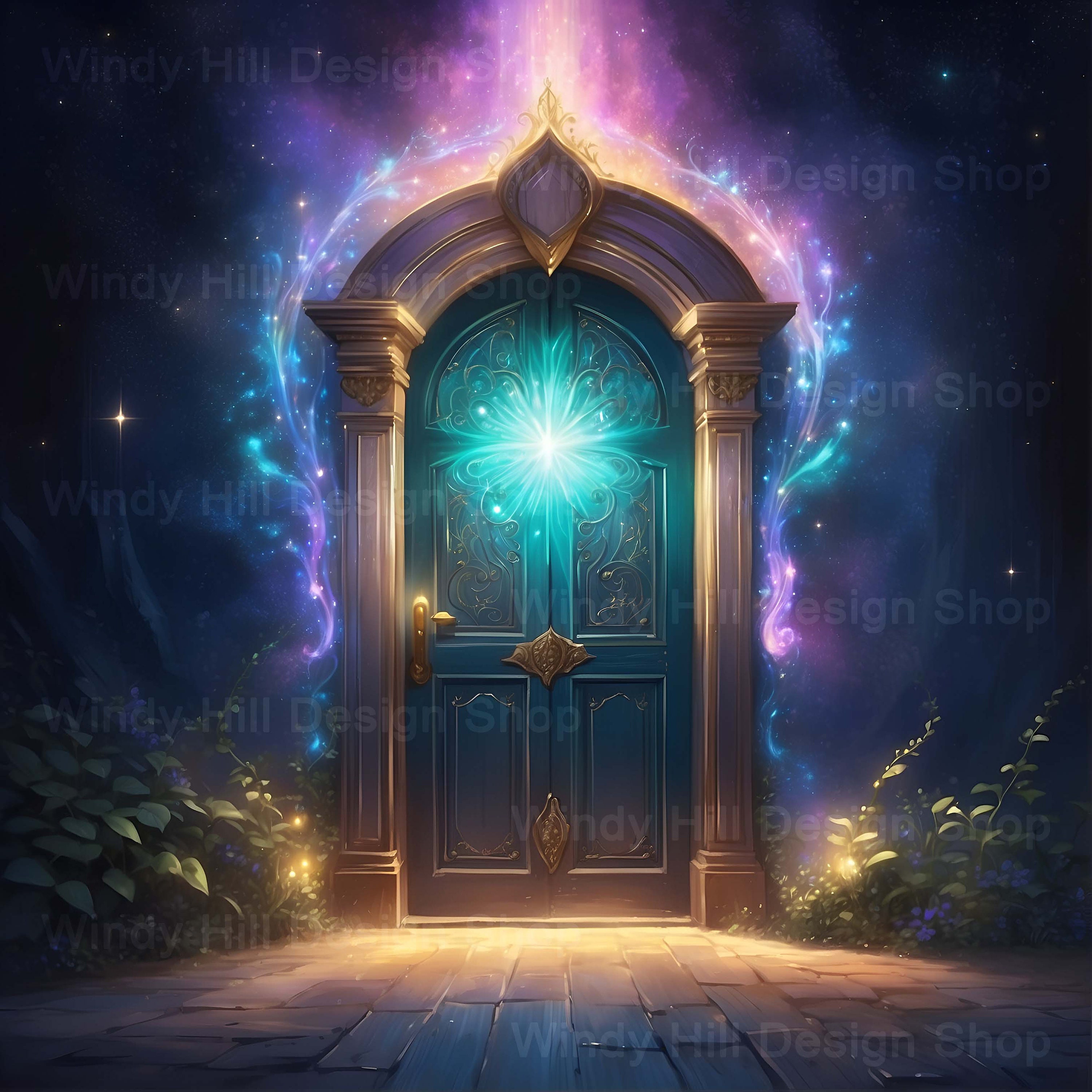 Dazzling Doors, 10 JPEG Bundle, Digital Scrapbook Junk Journal Paper ...