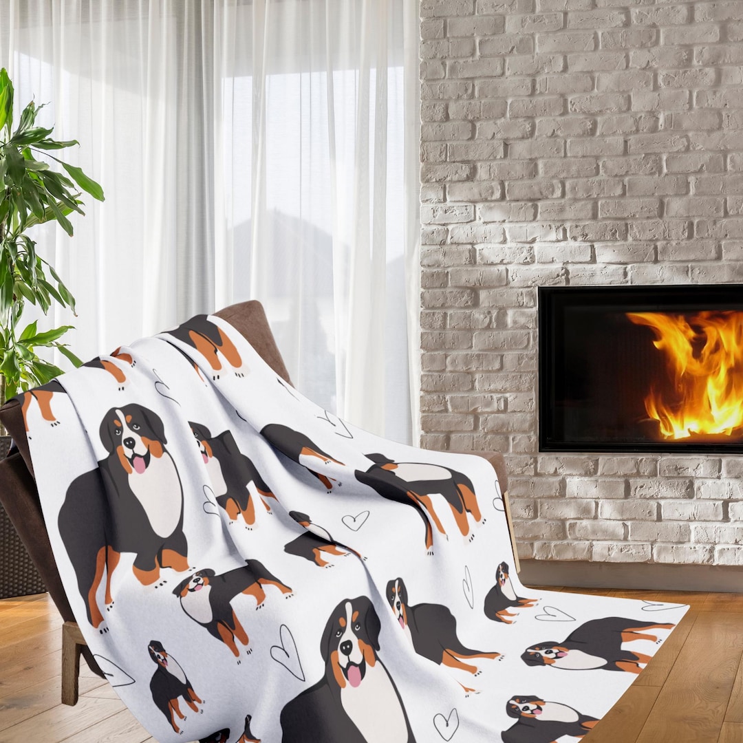 Bernese Mountain Dog Blanket Gift for Berner Dog Mom Throw Cozy Berner ...