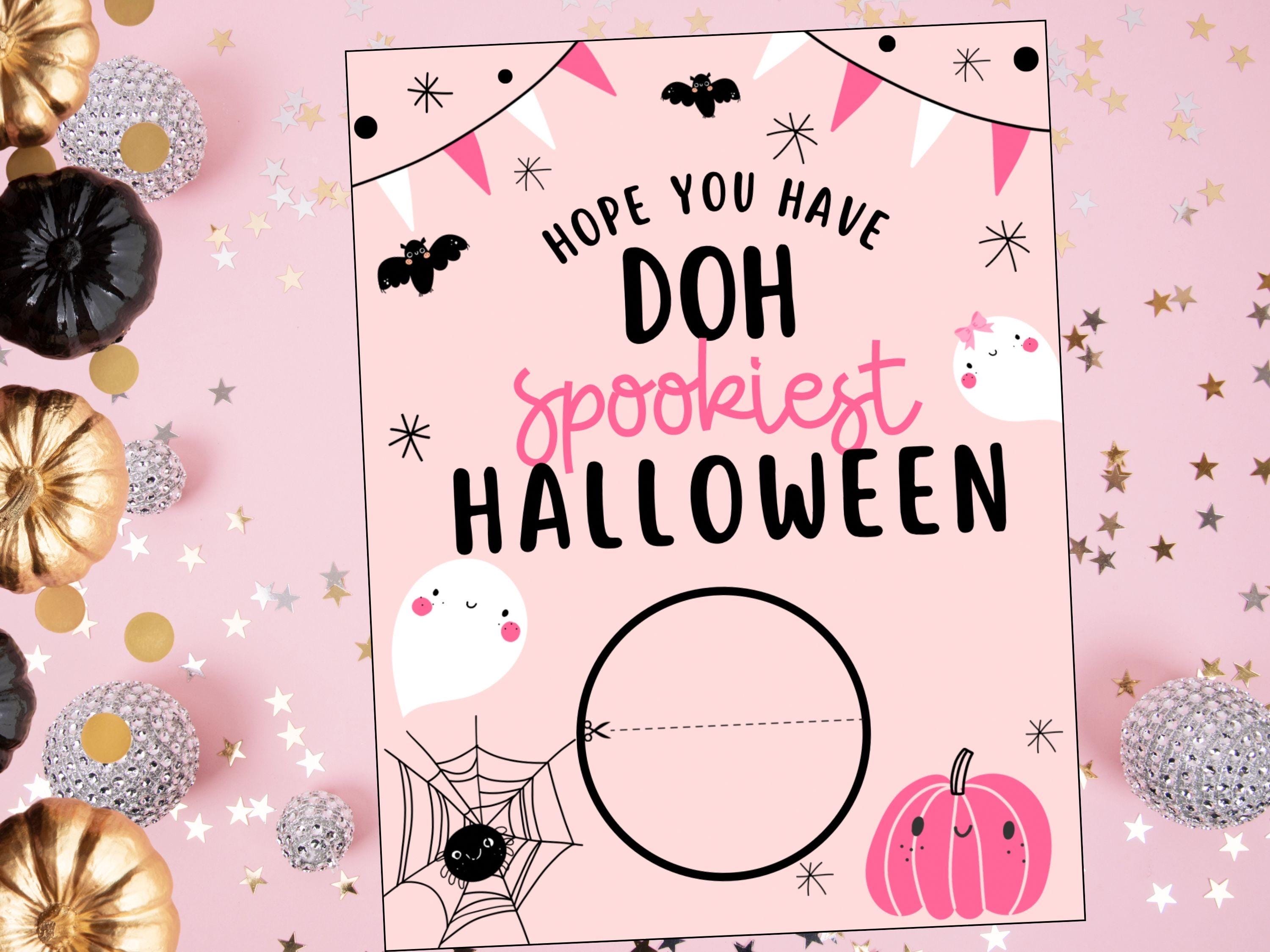 Halloween Play-dough Gift Tag for Kids, Non Candy Halloween Classroom ...