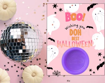 Halloween Play-dough Gift Tag for Kids, Non Candy Halloween Classroom ...