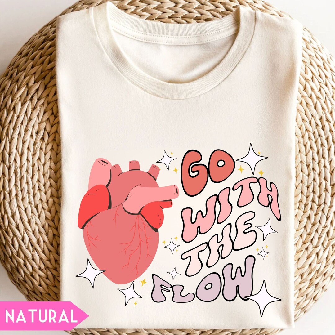 CVICU Shirt Custom Cardiac Nurse Shirt Go With the Flow Shirt Cath Lab ...