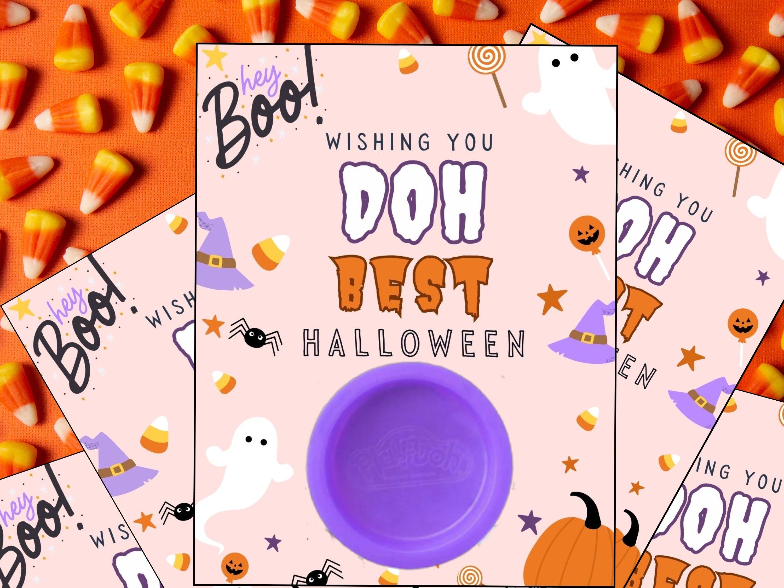 Halloween Play-dough Gift Tag for Kids, Non Candy Halloween Classroom ...