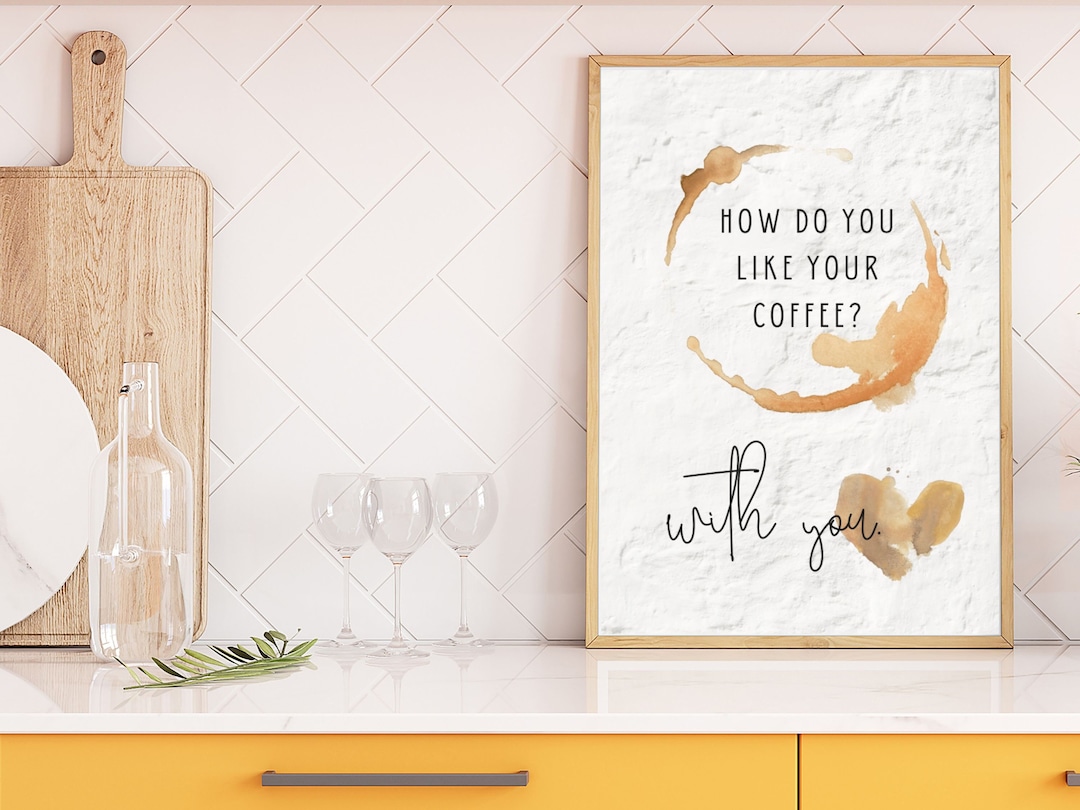 Coffee Wall Art, How Do You Like Your Coffee, Coffee Art Print ...