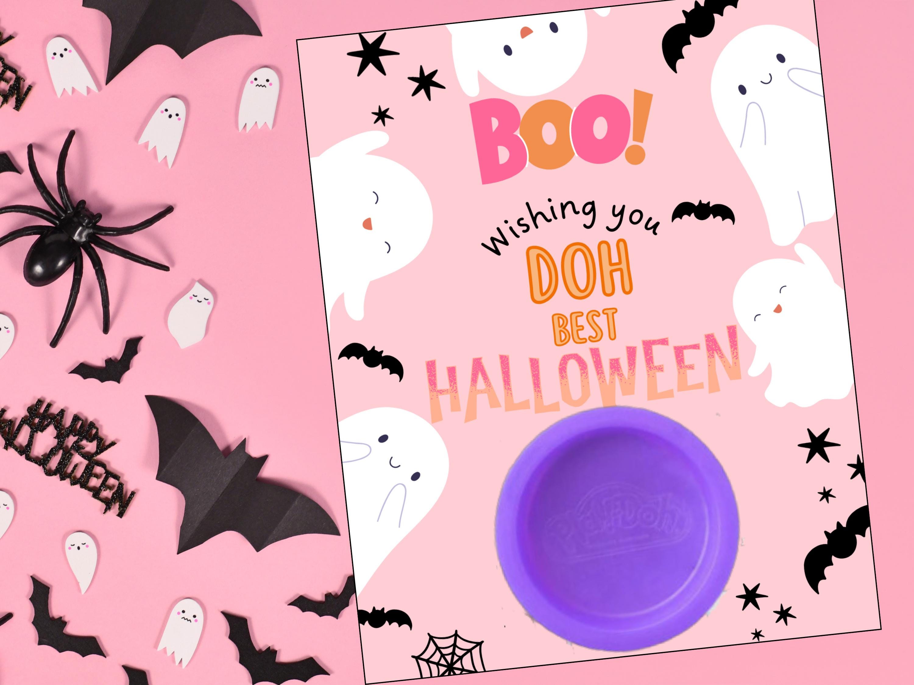 Halloween Play-dough Gift Tag for Kids, Non Candy Halloween Classroom ...