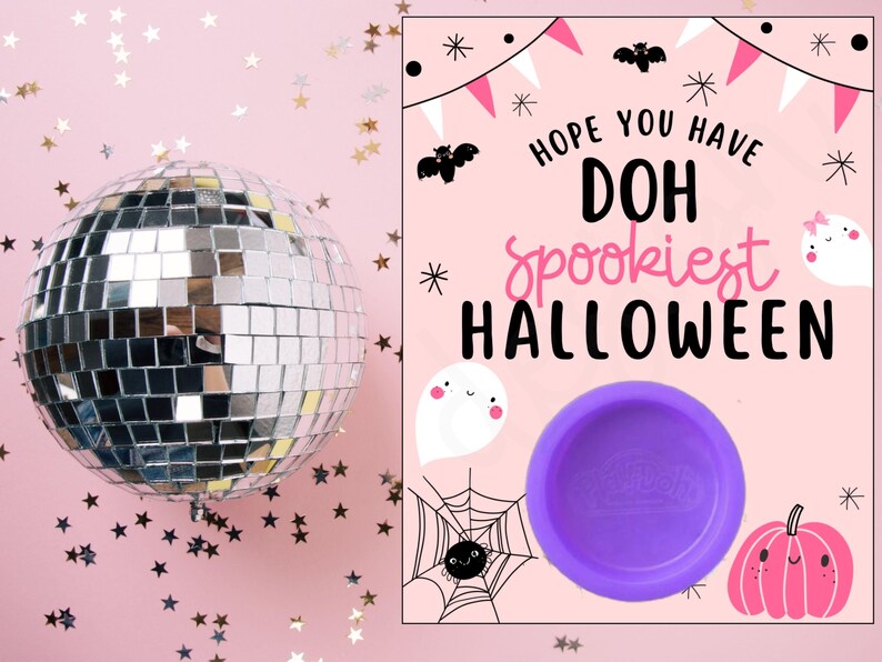 Halloween Play-dough Gift Tag for Kids, Non Candy Halloween Classroom ...