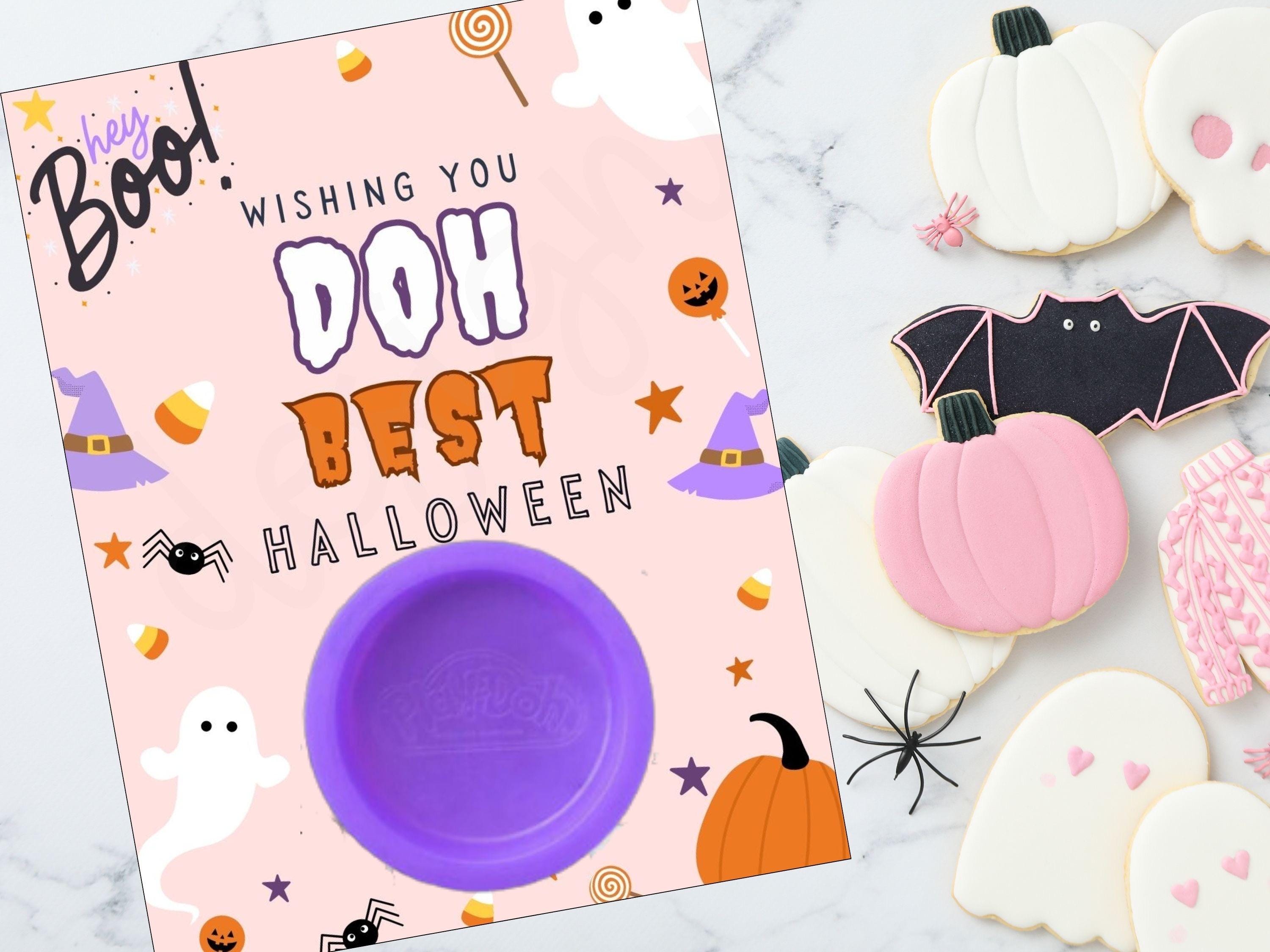 Halloween Play-dough Gift Tag for Kids, Non Candy Halloween Classroom ...