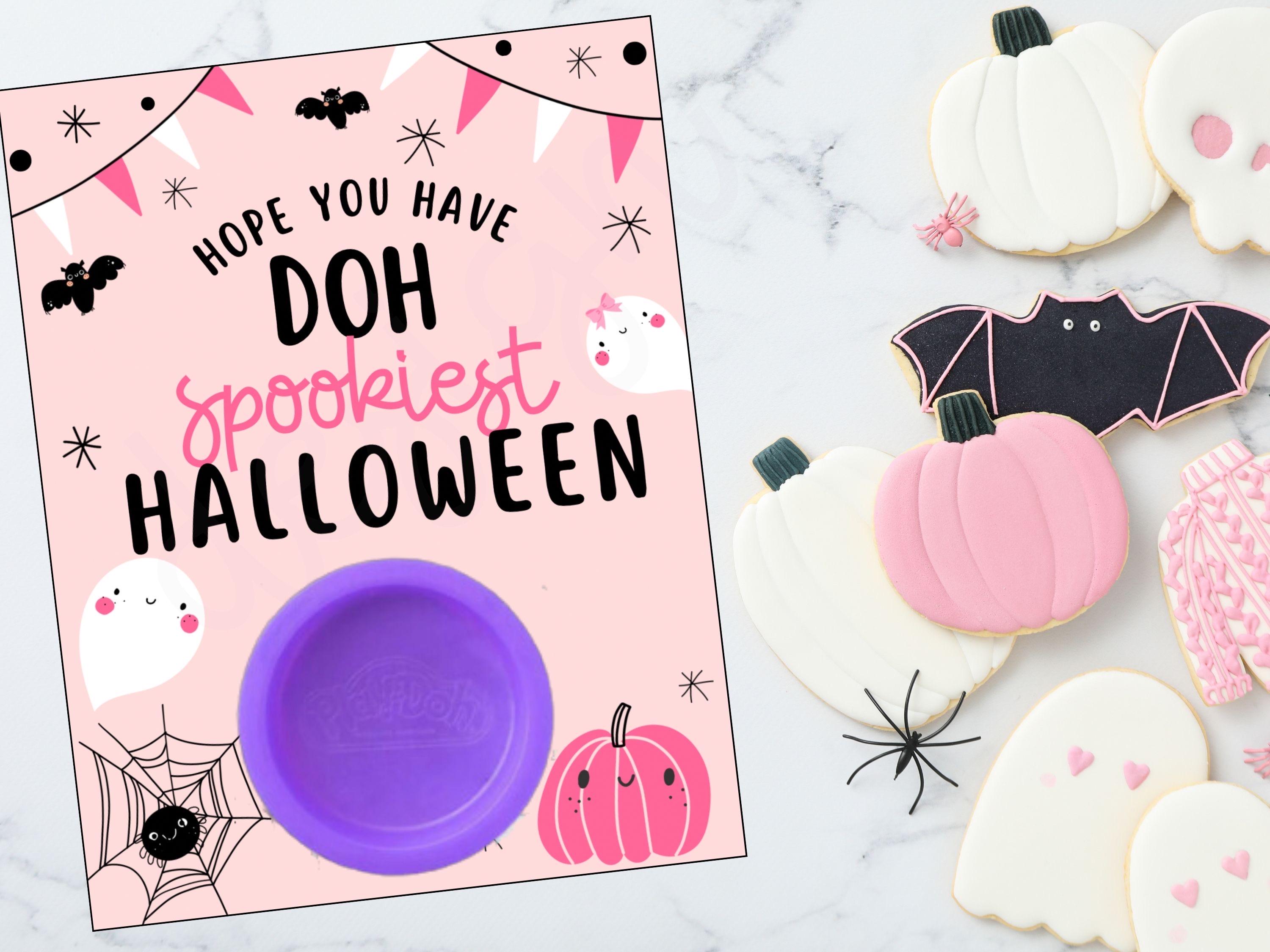 Halloween Play-dough Gift Tag for Kids, Non Candy Halloween Classroom ...