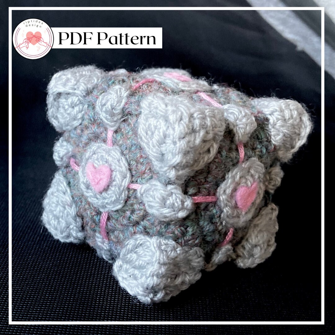 Amigurumi Portal Companion Cube Crochet PDF Pattern, Nerdy Geeky Gift ...