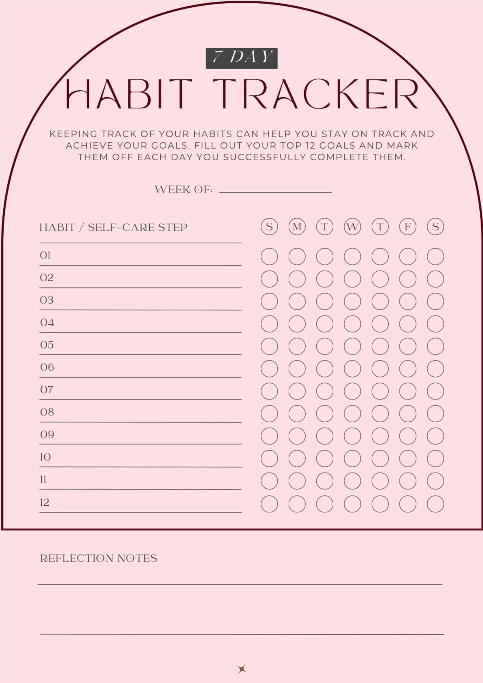 Weekly Habit Tracker - Etsy