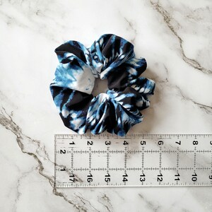 Tie Dye Satin Hair Scrunchie, Blue Scrunchie, Hair Accessories ...
