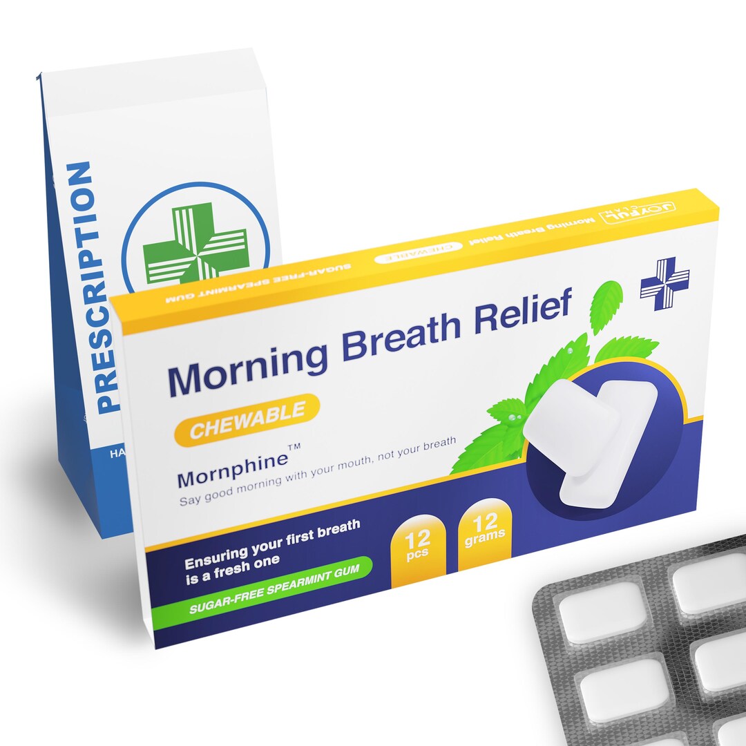 Morning Breath Relief Chewing Gum - Gift for Couples, Morning After ...
