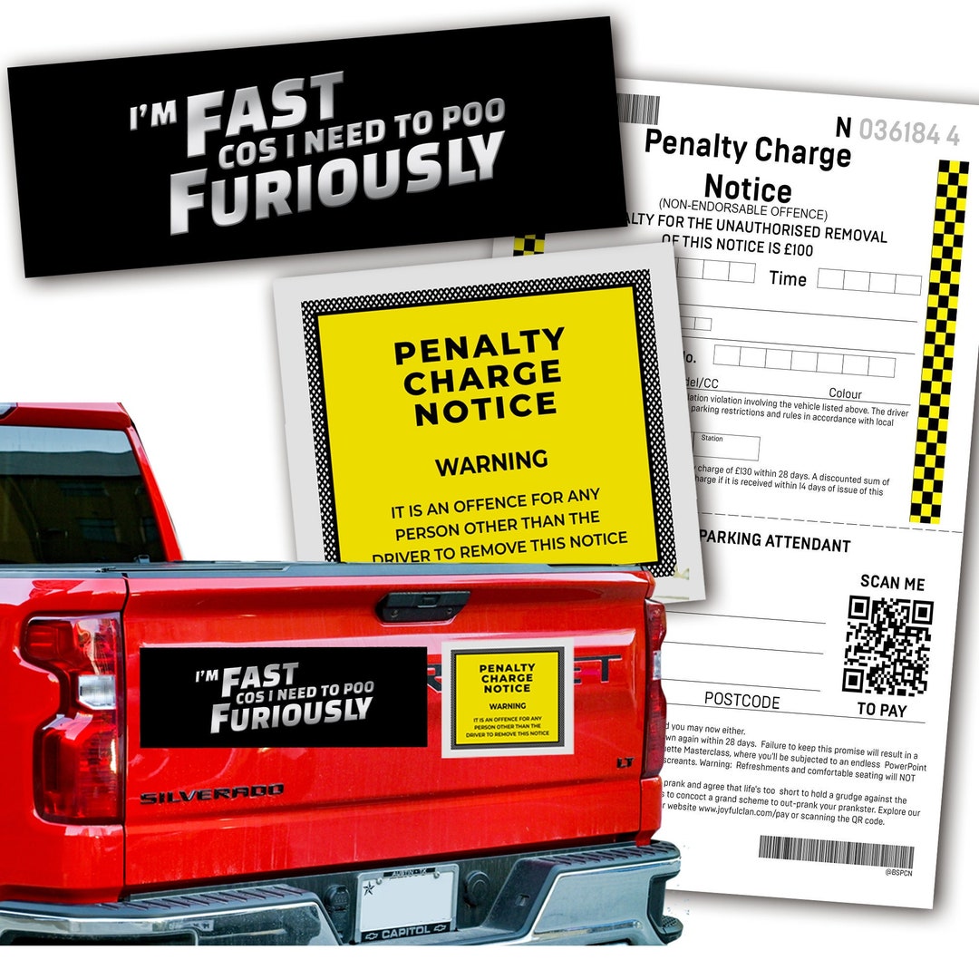Fast & Furious Magnetic Bumper Sticker Bundle Prank Includes Prank ...