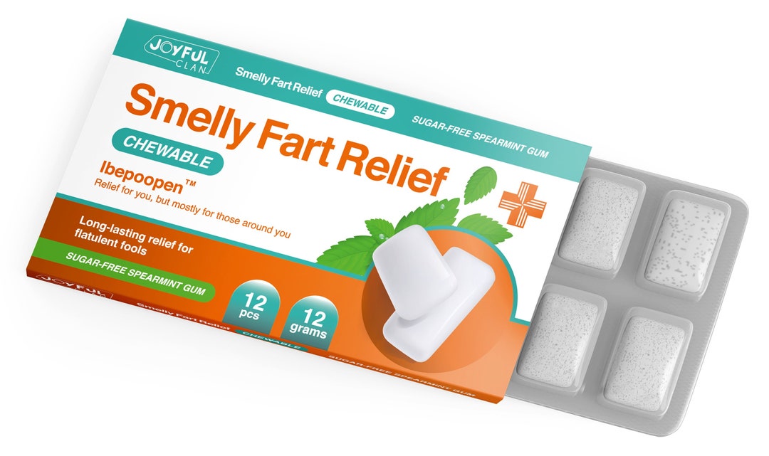 Smelly Fart Relief Spearmint Chewing Gum Comes Funny 30th 40th 50th ...