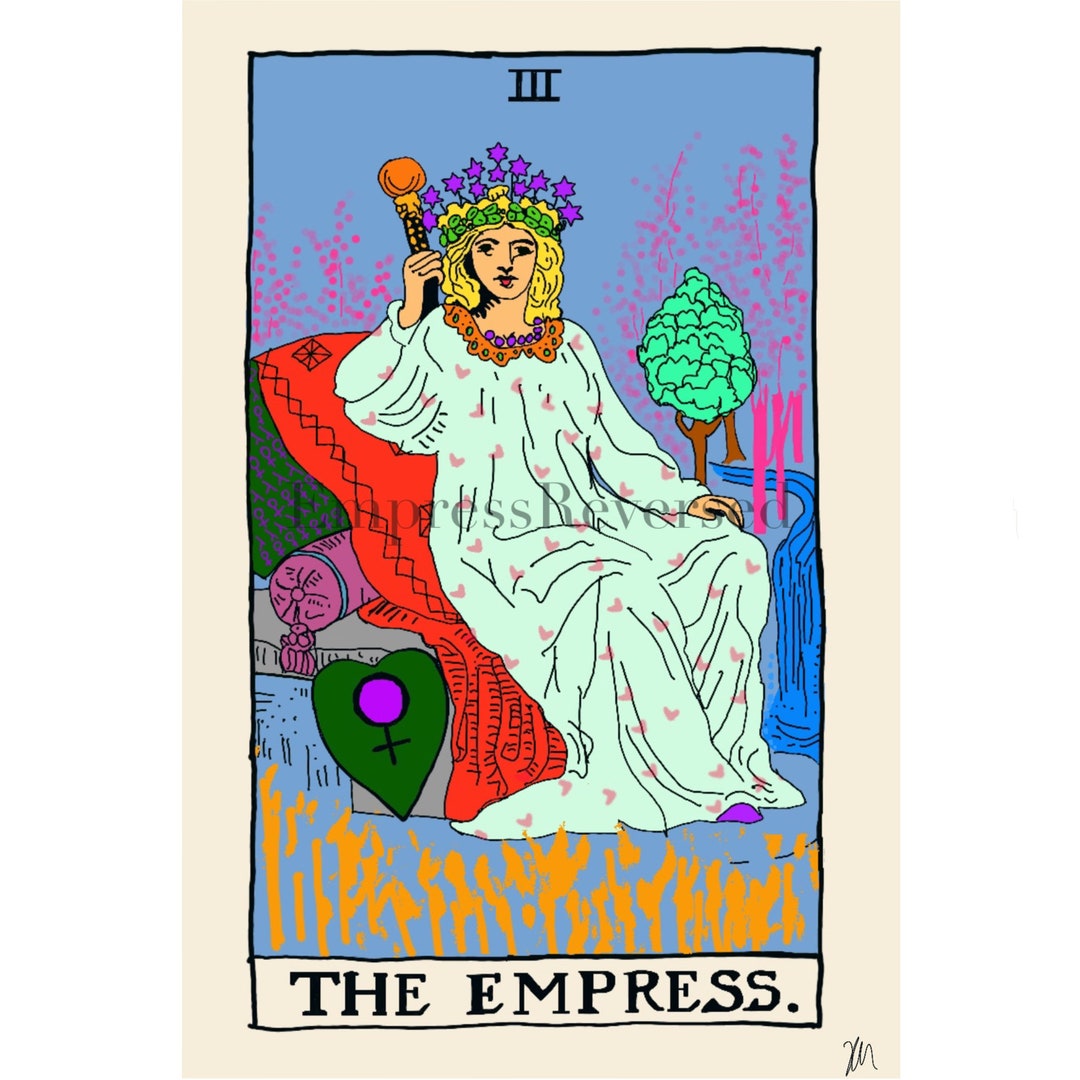 La Emperatriz Tarot, Ilustración, Descargable, Póster imprimible ...