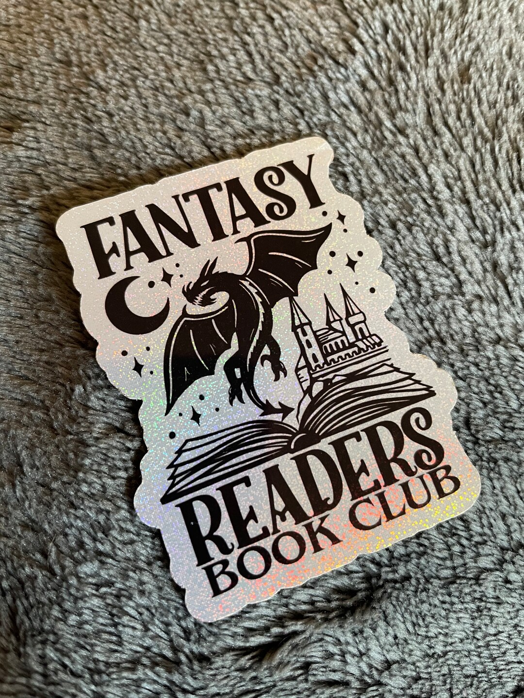 Fantasty Readers Book Club Single Holographic Sticker - Etsy