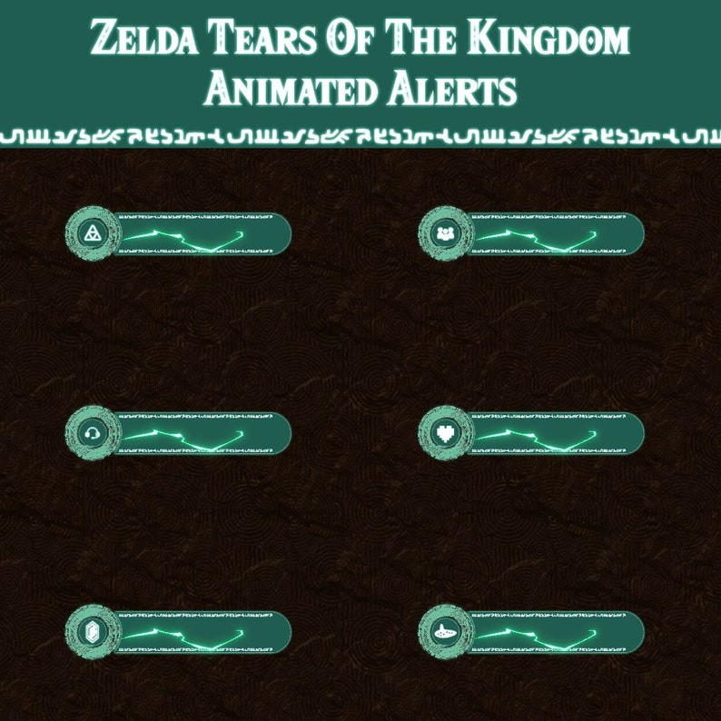 The Legend of Zelda Tears of the Kingdom Twitch Alerts Pack ANIMATED ...