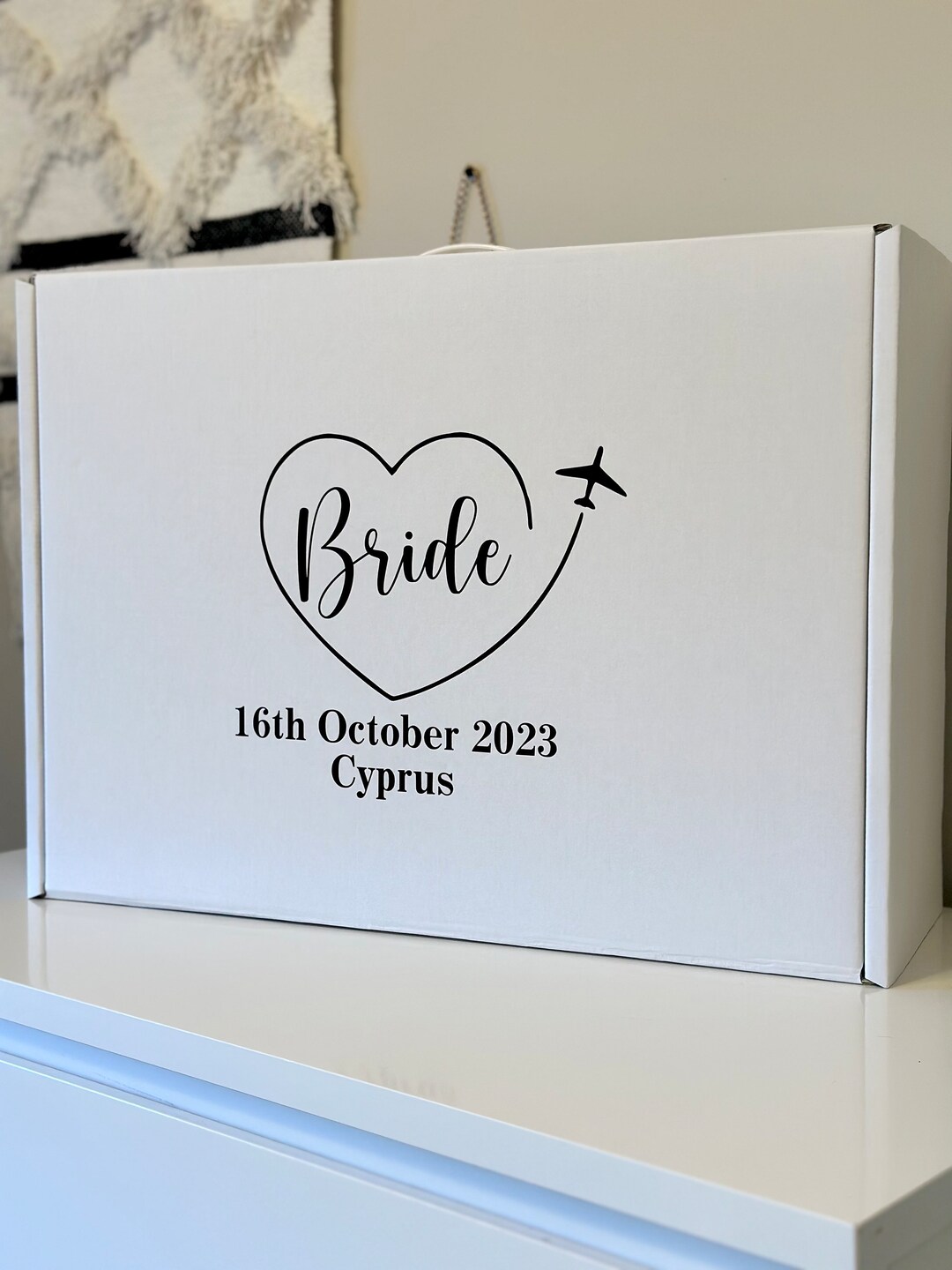 Personalised Wedding Dress Box Decal/sticker | Abroad Wedding Accessory ...
