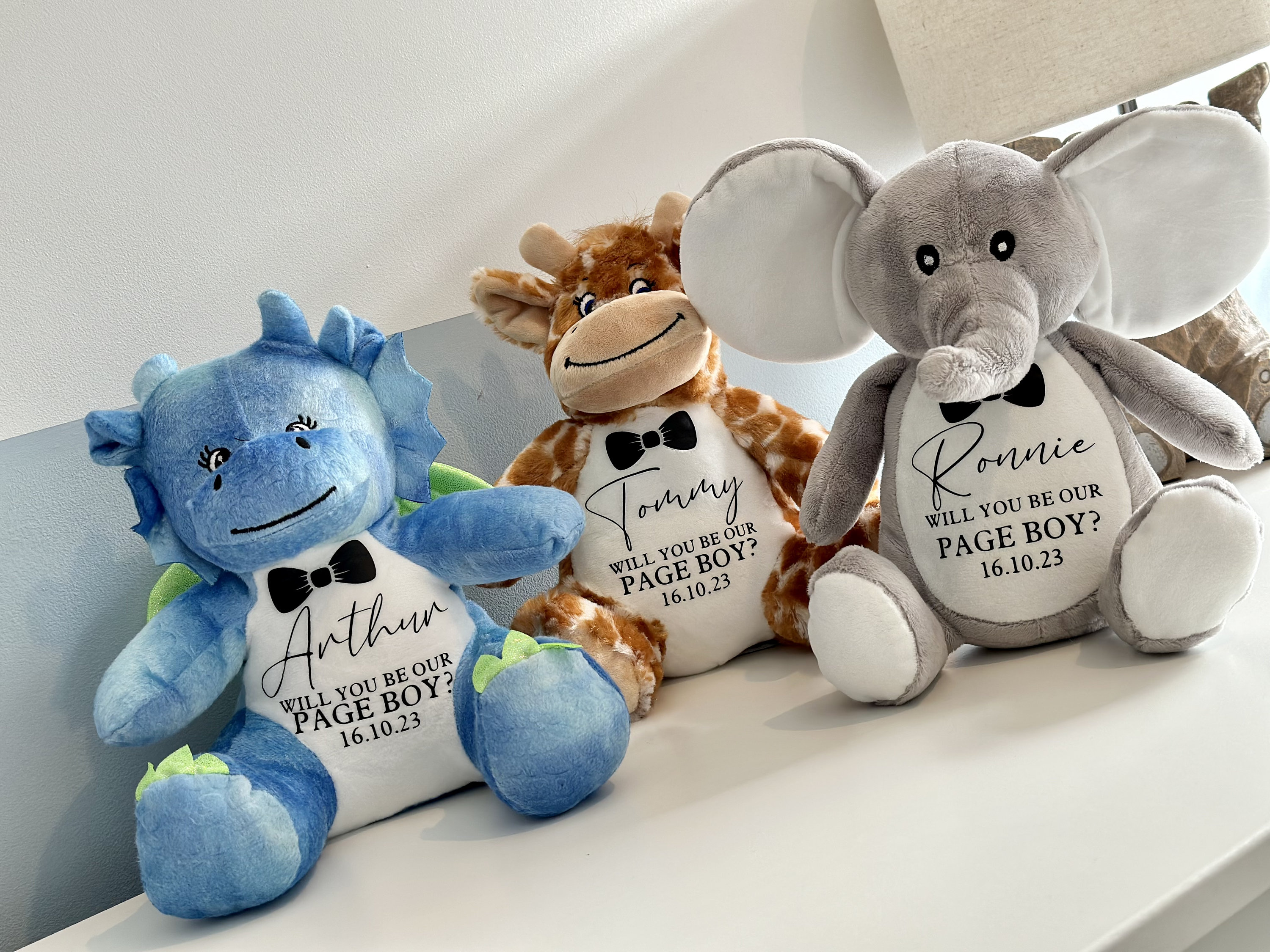 Personalised Page Boy Proposal Teddy Gift Will You Be My - Etsy UK