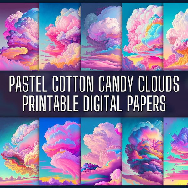 Cotton Candy Clouds - Etsy