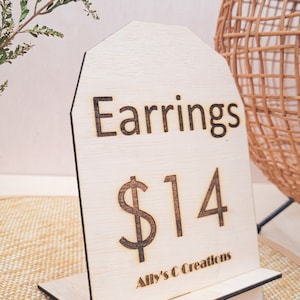 Custom Freestanding Wooden Signs for Businesses, Personalized Laser Cut ...