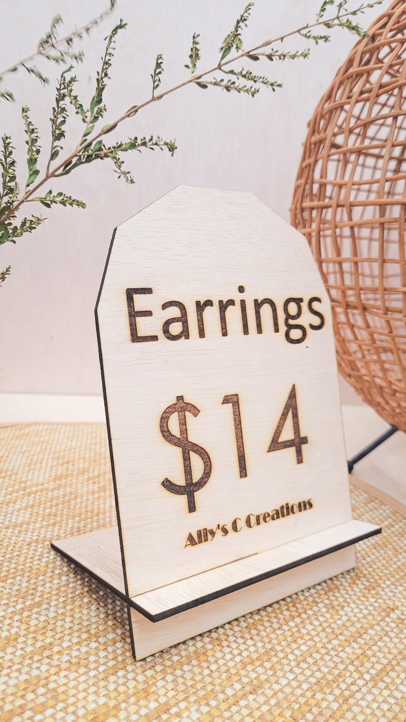 Custom Freestanding Wooden Signs for Businesses, Personalized Laser Cut ...