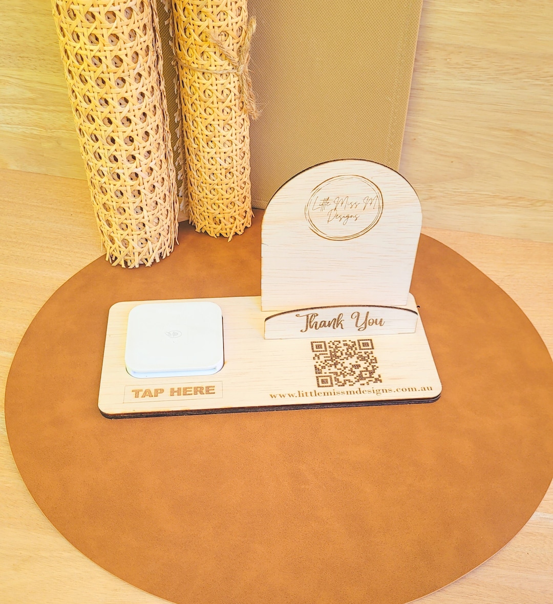 Large Square Reader Dock Business Card Holder for Craft Market, Custom ...